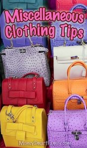 Miscellaneous Clothing Tips and Ideas for Saving Money